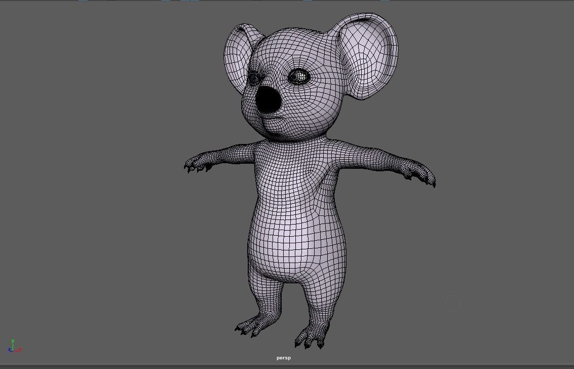 Koala Character rig Maya 3D model rigged | CGTrader
