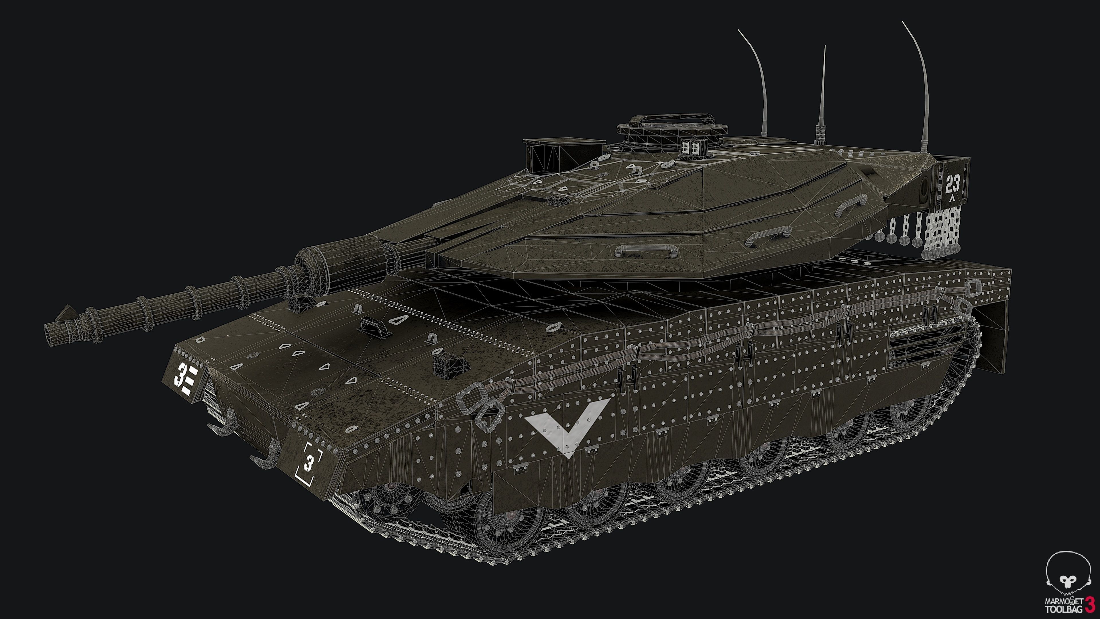 Merkava IV Tank PBR 3D model | CGTrader