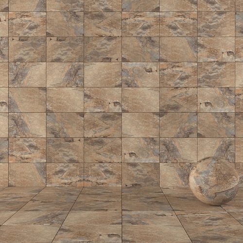 Stone Wall Tiles Key Stone Brown 40x60 Texture | CGTrader