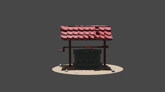 3D model well -Realistic well for royalty free use VR / AR / low-poly ...