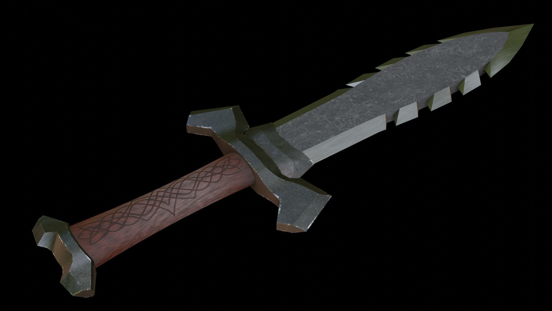 3D model Dagger Saw VR / AR / low-poly | CGTrader