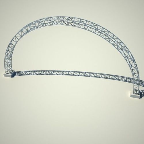 Metallic structure truss 05 Arc 3D model | CGTrader