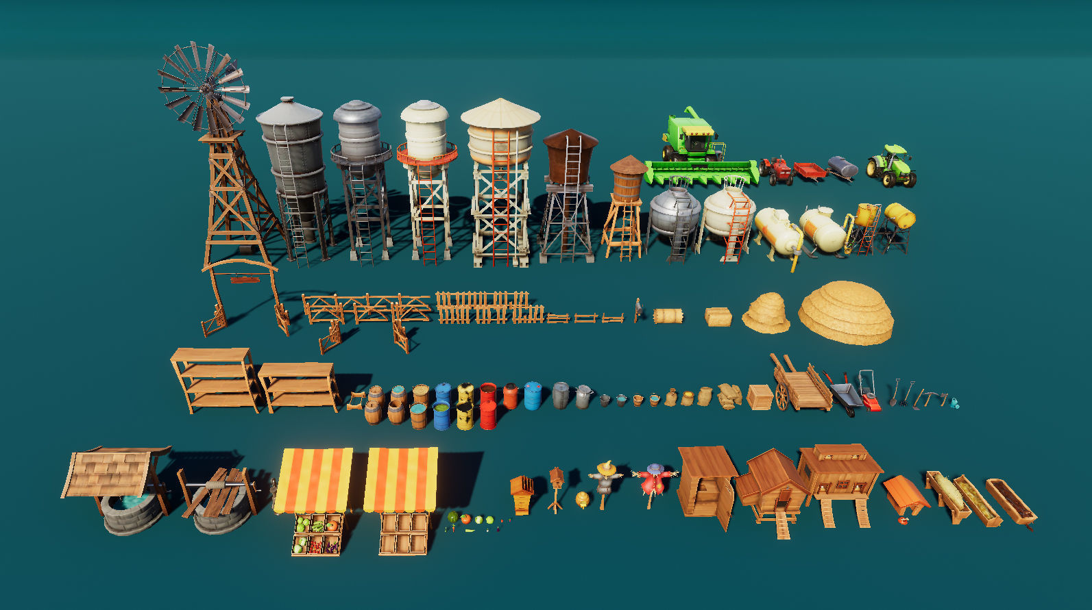 3D model Farm Tools and Supplies Stylized VR / AR / low-poly | CGTrader