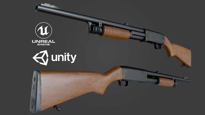 FPS Shotgun free VR / AR / low-poly 3D model | CGTrader