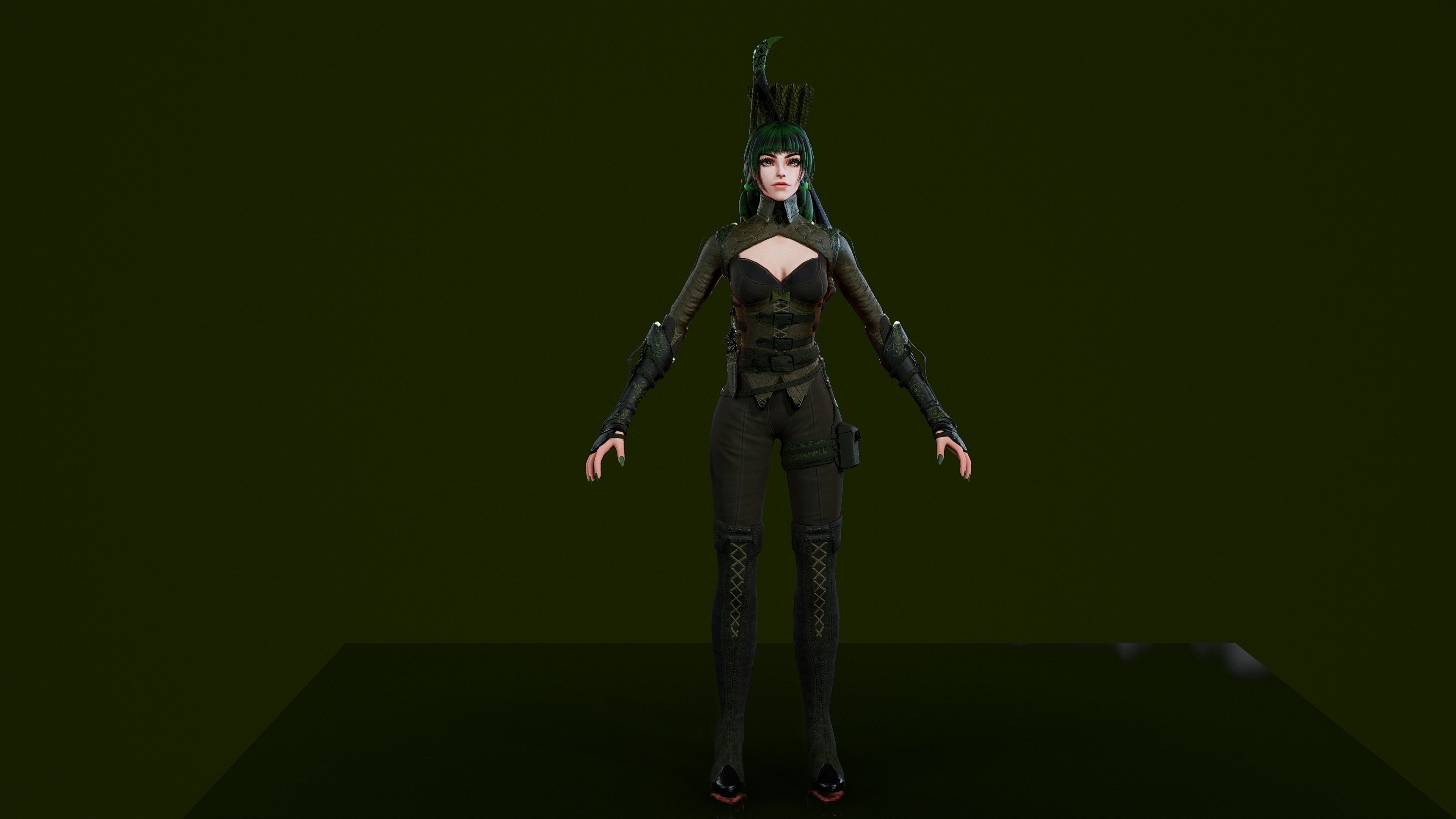 3D model Archer Sofia VR / AR / low-poly rigged animated | CGTrader