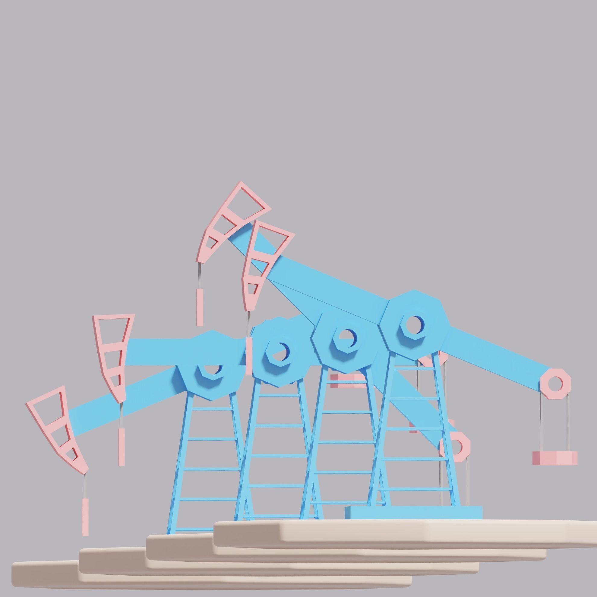 3D model Cartoon Oil Pump Jack VR / AR / low-poly | CGTrader