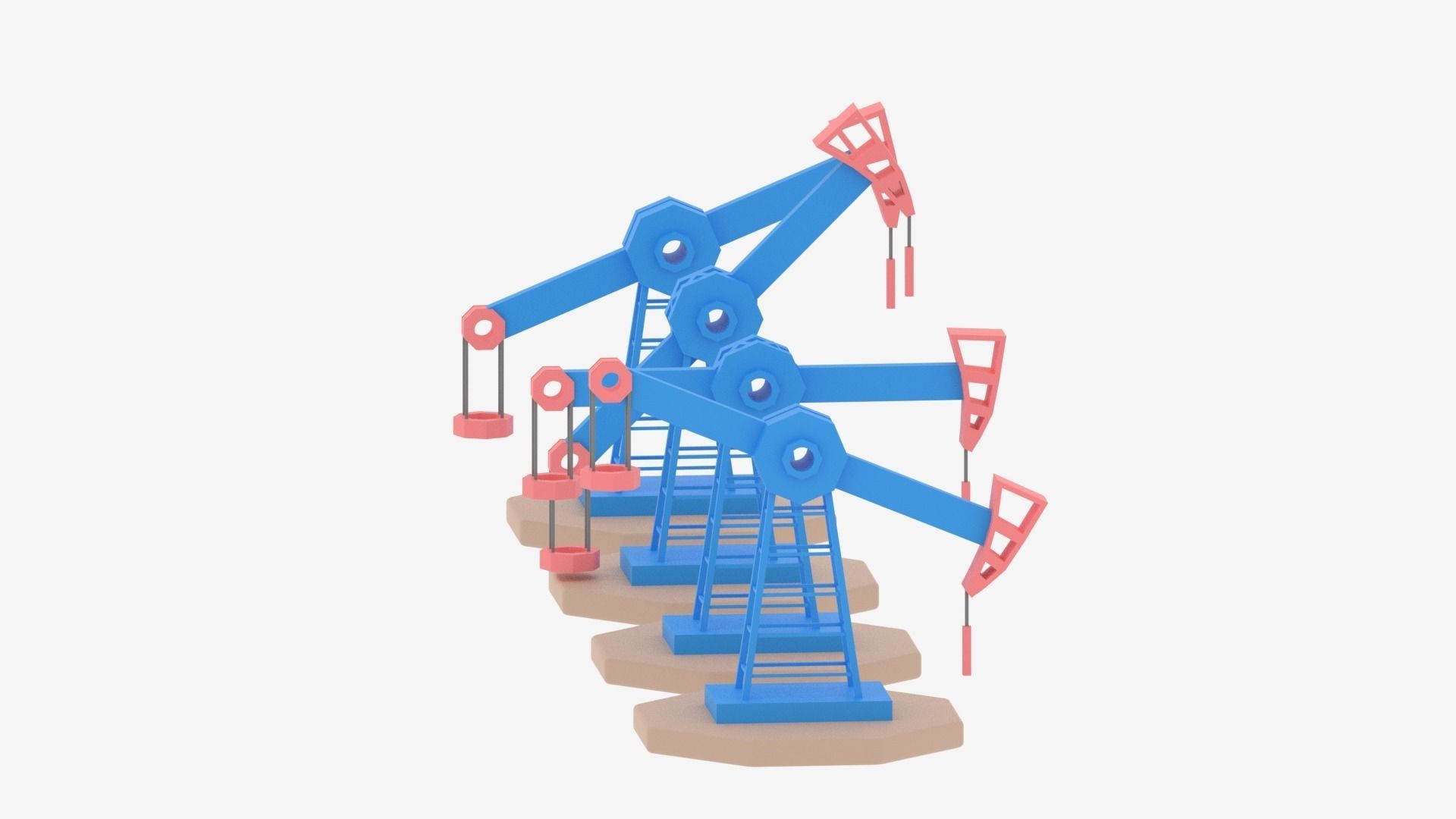 3D model Cartoon Oil Pump Jack VR / AR / low-poly | CGTrader