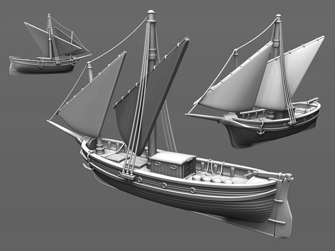 17th century sailing ship 3D model 3D printable | CGTrader