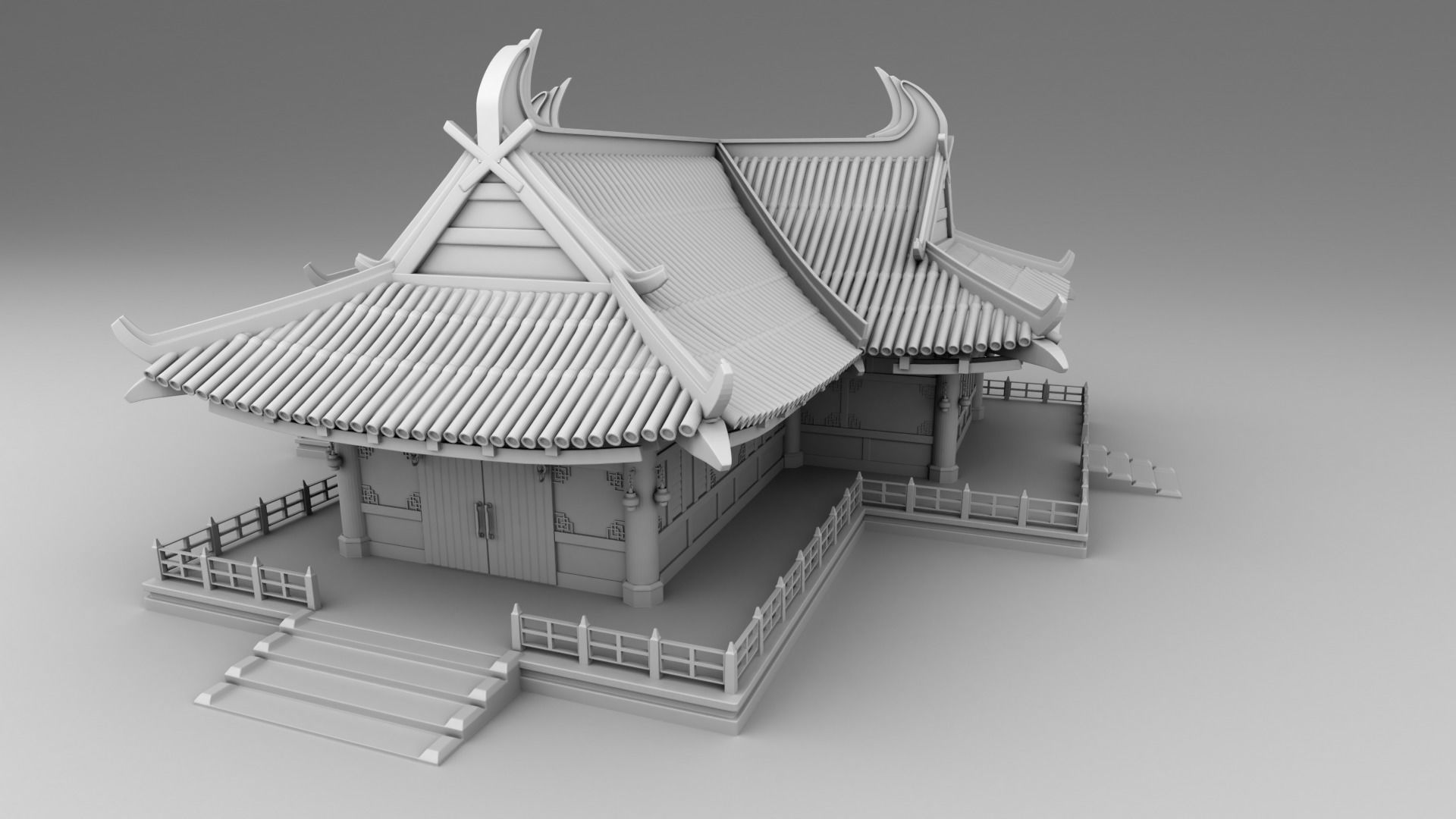 Chinese traditional house19 3D model 3D printable | CGTrader