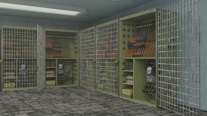Weapons locker 3D model | CGTrader