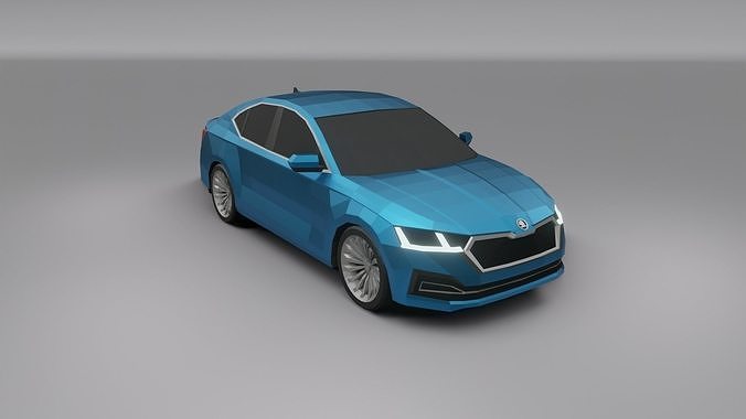 3D model Skoda Octavia 2020 low poly 3D model model VR / AR / low-poly ...