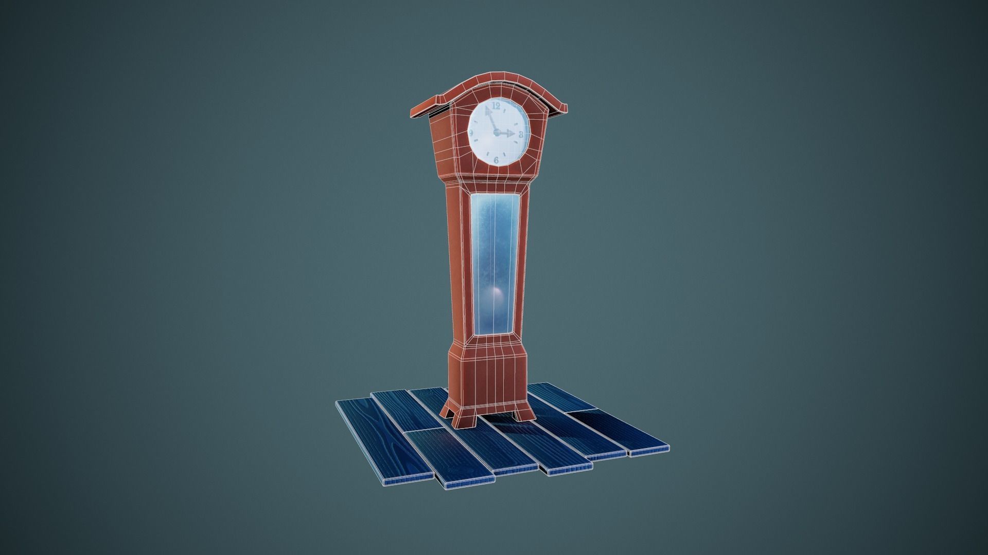 3D model Stylized Pendulum Clock - Tutorial Included VR / AR / low-poly ...