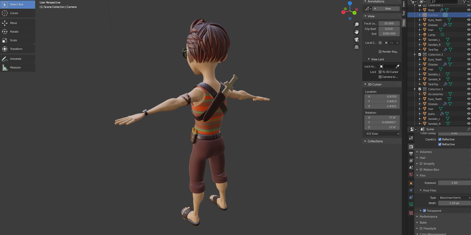 Stylized Character Boy - Blender Cycles And Eevee - Clark 3D model ...