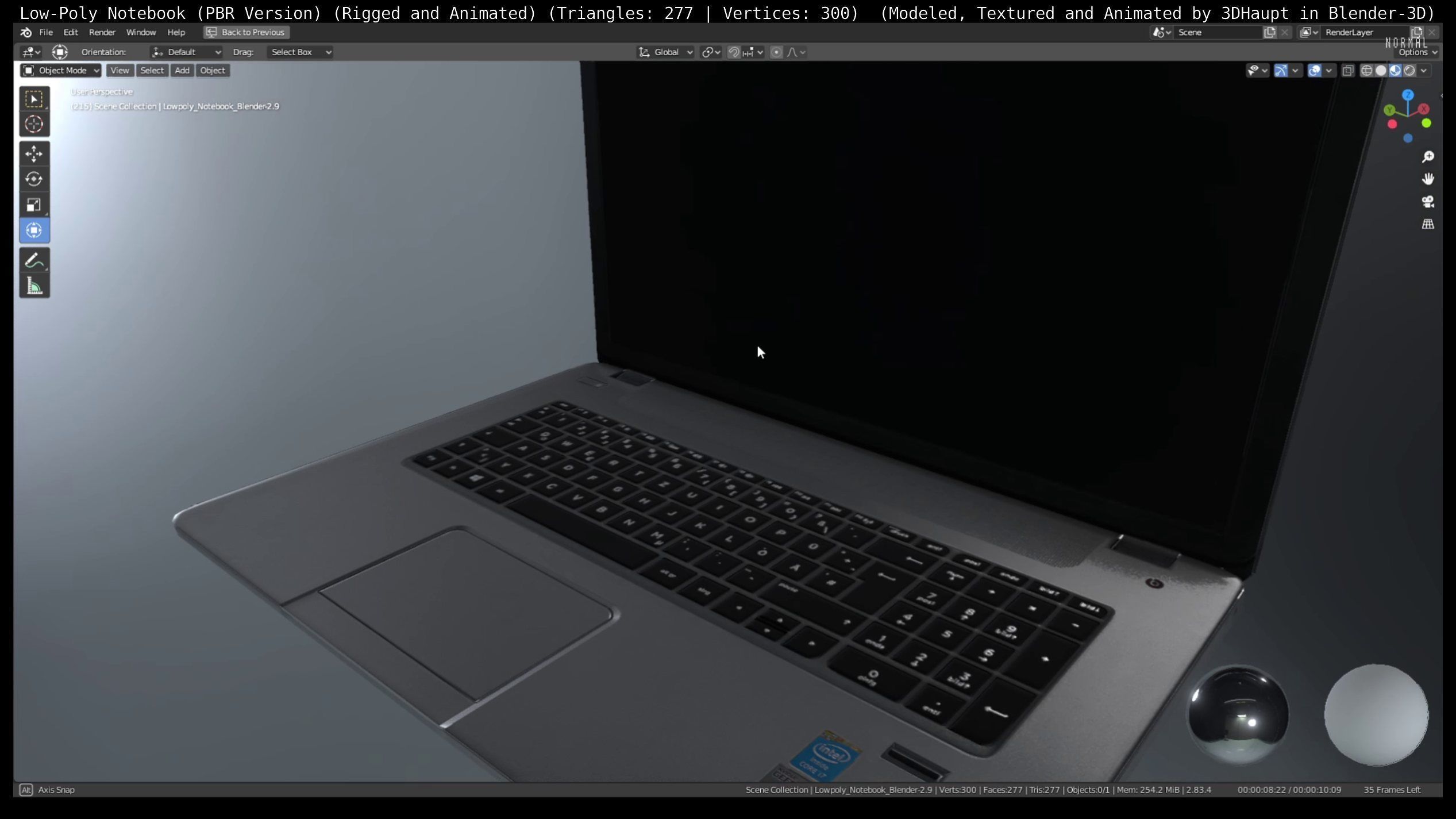 3D model Lowpoly Notebook Blender-29 Version VR / AR / low-poly | CGTrader