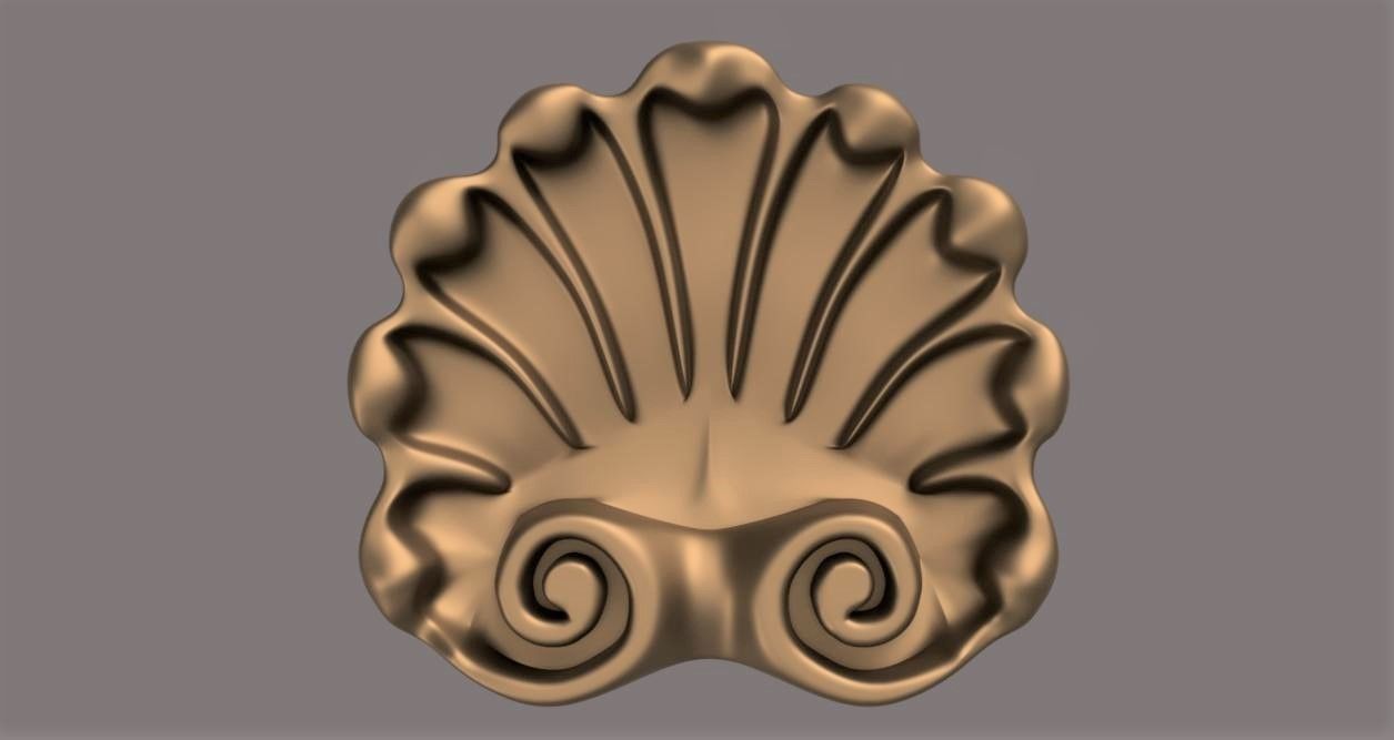 Clam Shell Ornament 3D model 3D printable OBJ STL