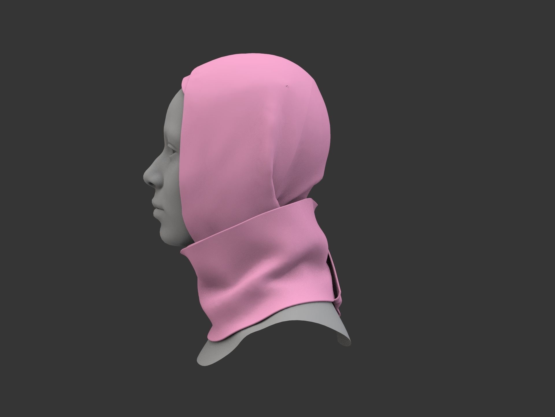Hijab traditional headscarf for women Marvelous Designer 3D model ...