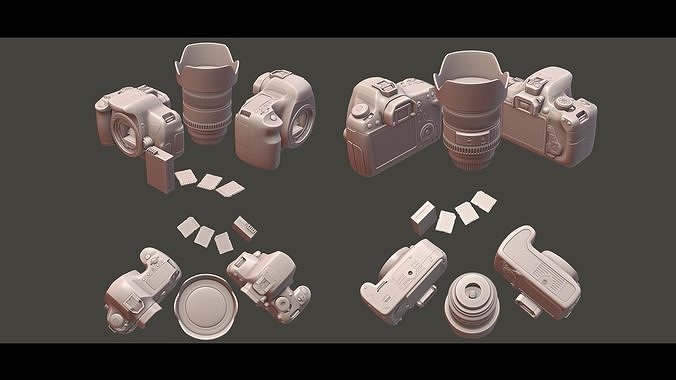 Canon dslr camera with memory card 3D Model Collection | CGTrader