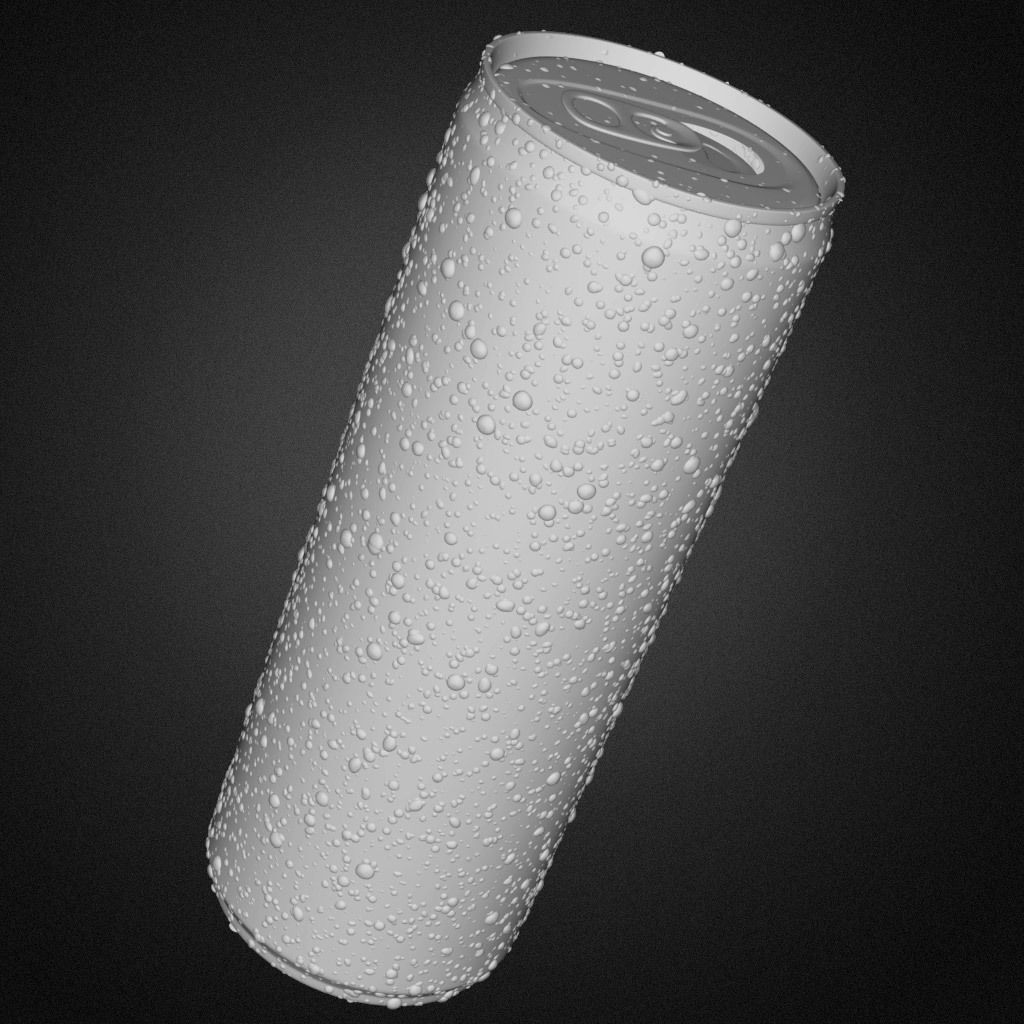 Beverage Can With Water Drops 330ml 3D model | CGTrader