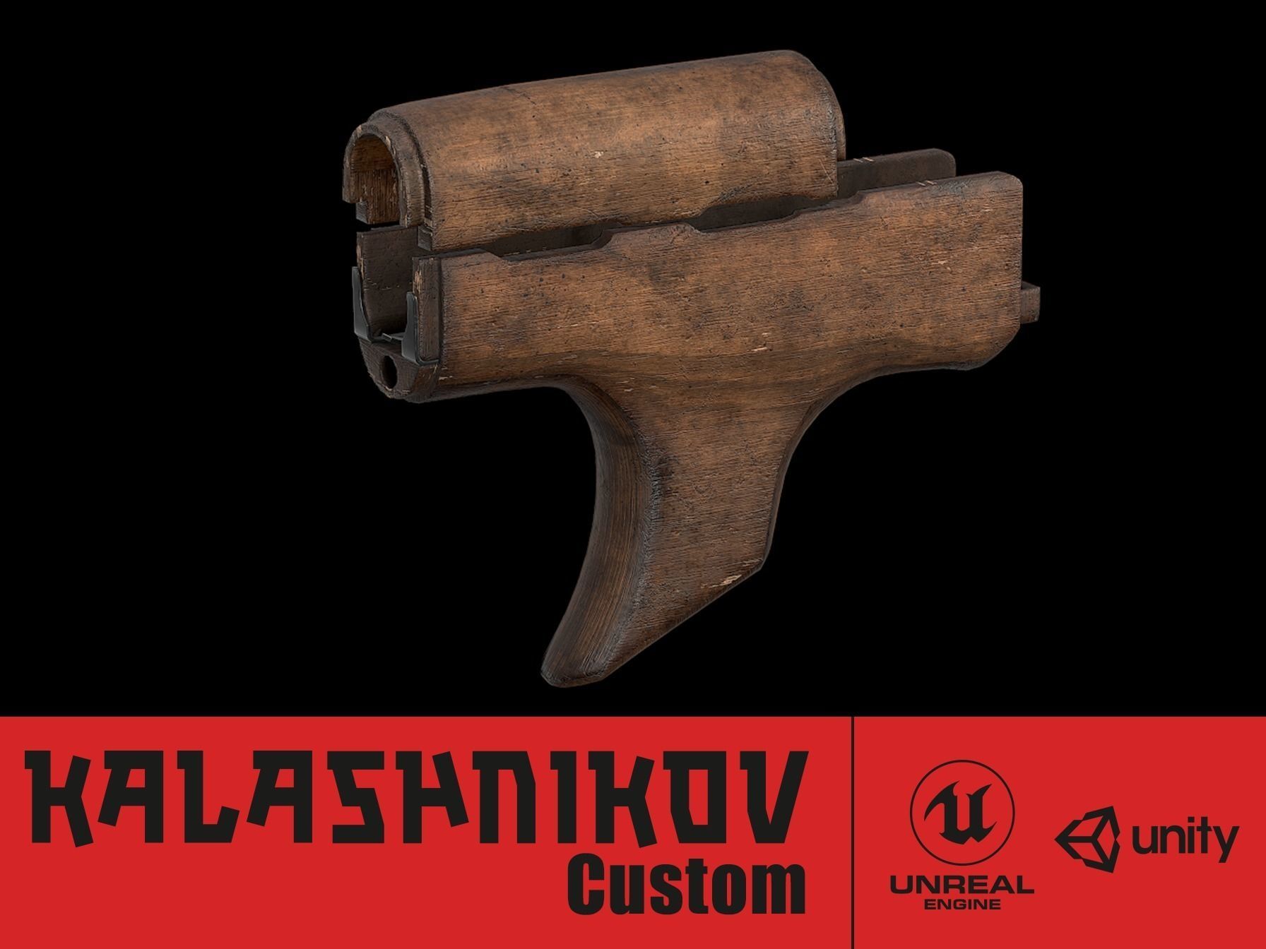 AK - Handguard - Shark 3D model | CGTrader