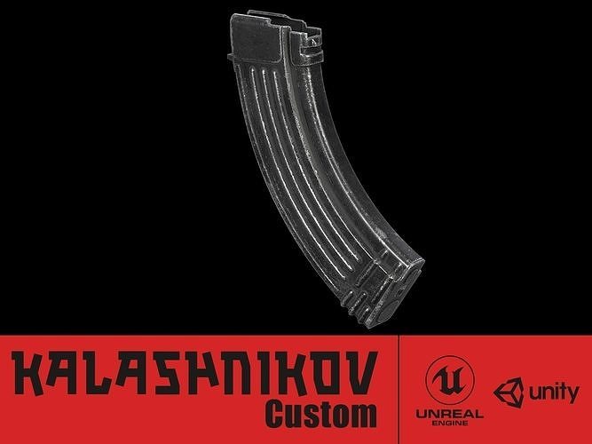 3D model AK - Magazine - AKM Standard VR / AR / low-poly | CGTrader