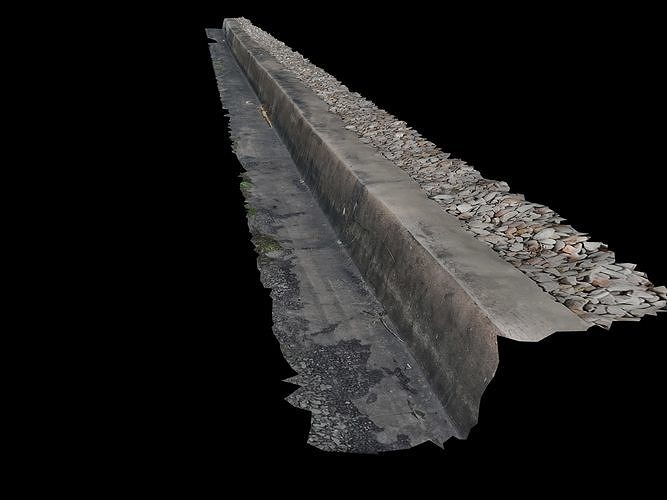Curb Sidewalk Road curb - Photogrammetry 3D model | CGTrader