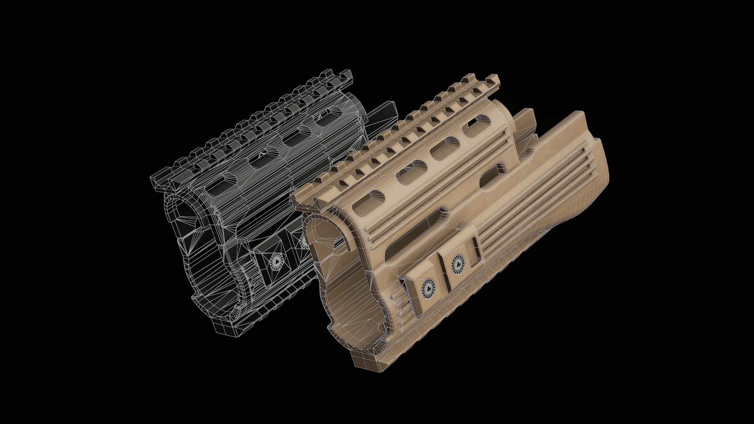 3D model AK - Handguard - Tactical Polymer VR / AR / low-poly | CGTrader