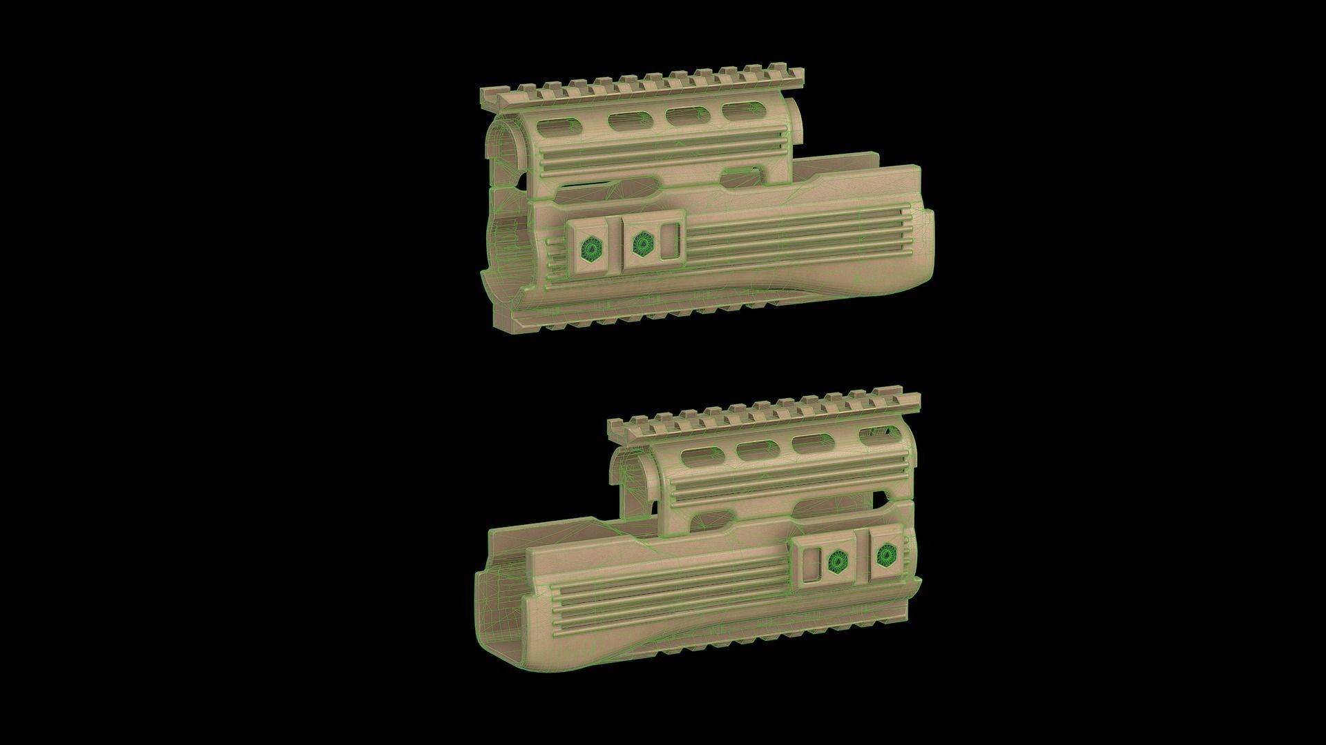 3D model AK - Handguard - Tactical Polymer VR / AR / low-poly | CGTrader