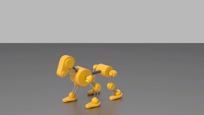 robot dog free 3D model animated | CGTrader