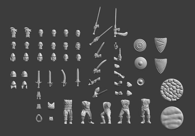 Imperial Militia Set 1 3D model 3D printable | CGTrader