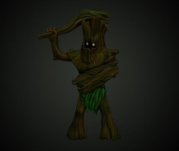 Wood Woad DnD miniature 3D model 3D printable | CGTrader