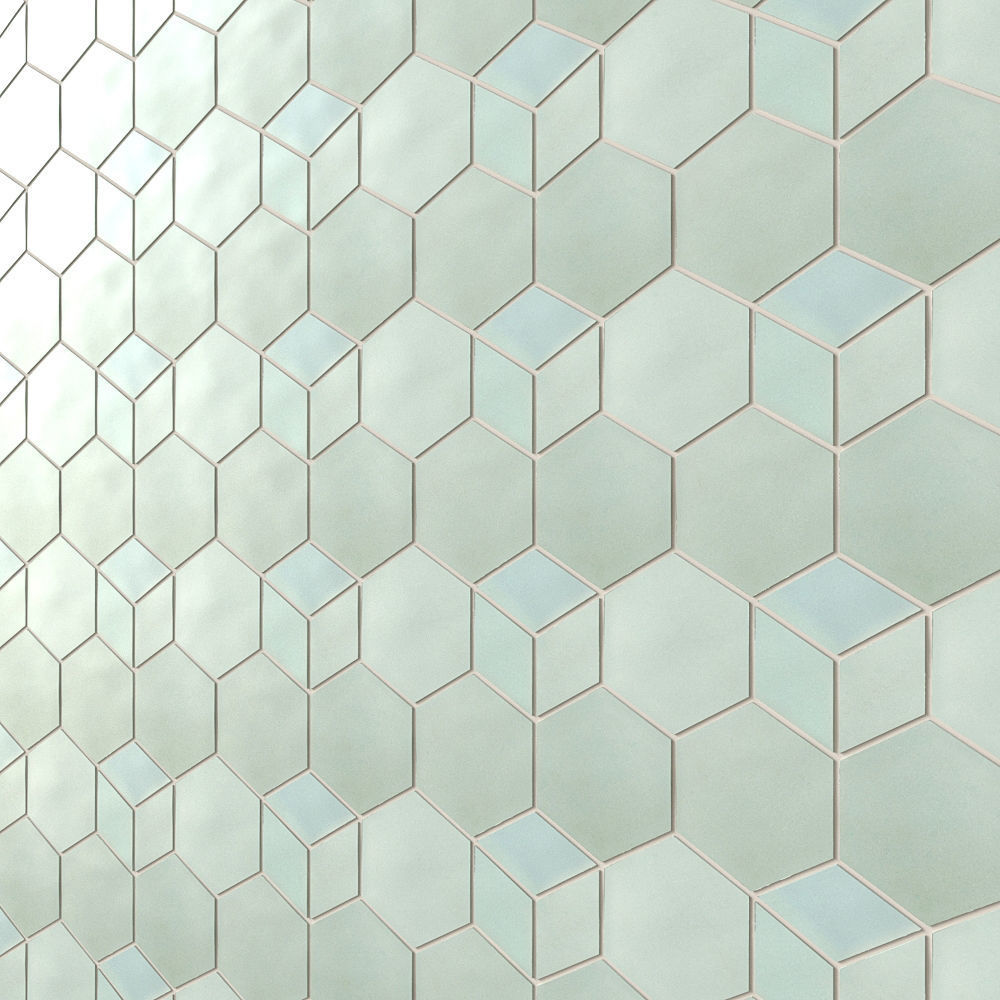 Hexagon Diamond Pattern 5 types 3D model | CGTrader