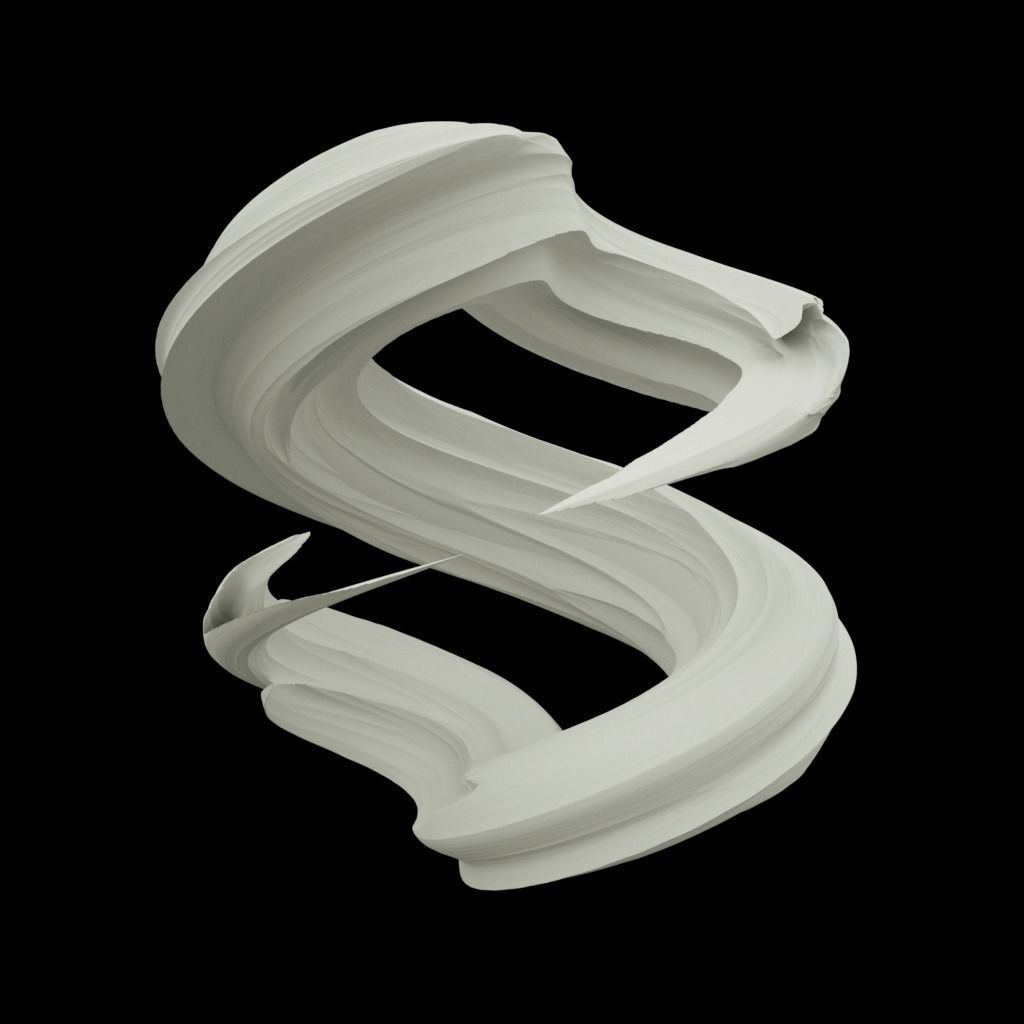 Twisted Abstract Object 3D model | CGTrader