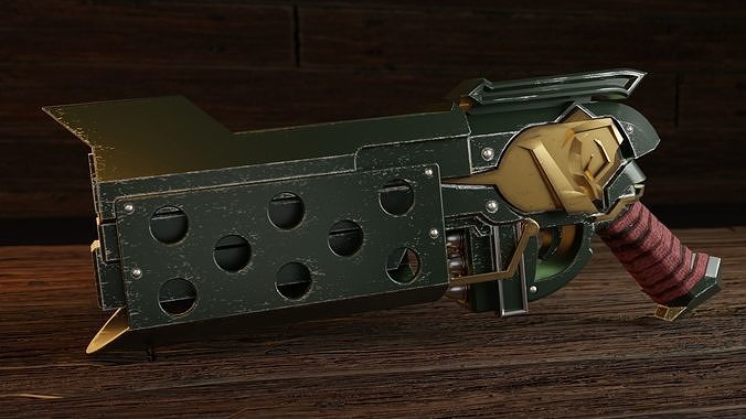 Samira Rose Gun from League of Legends for 3d Print 3D model 3D ...