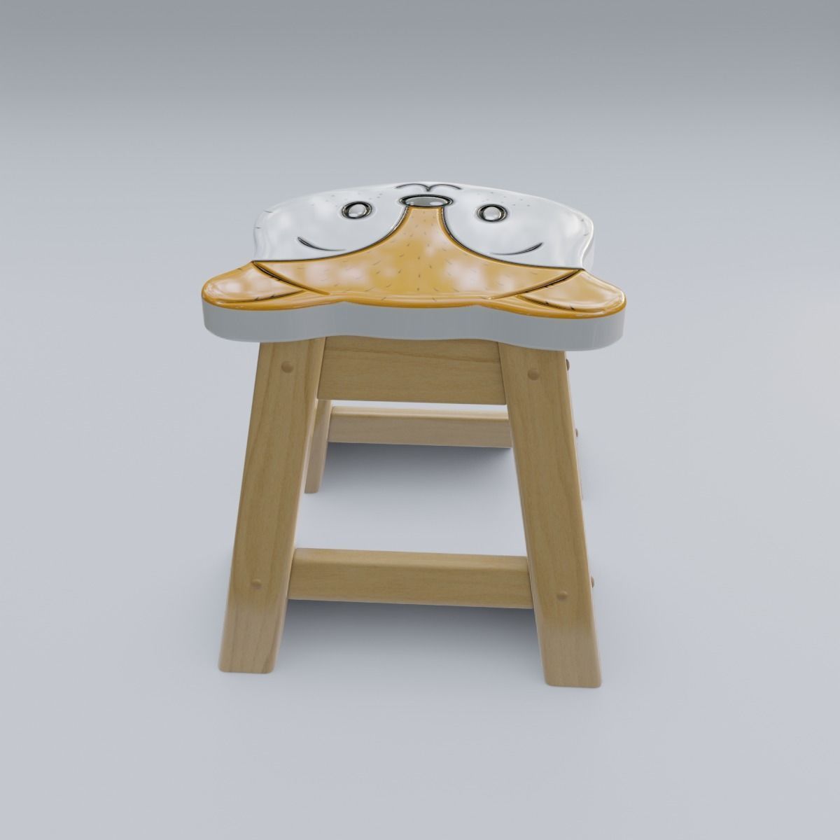 Child Step Stool Fox 3D model | CGTrader