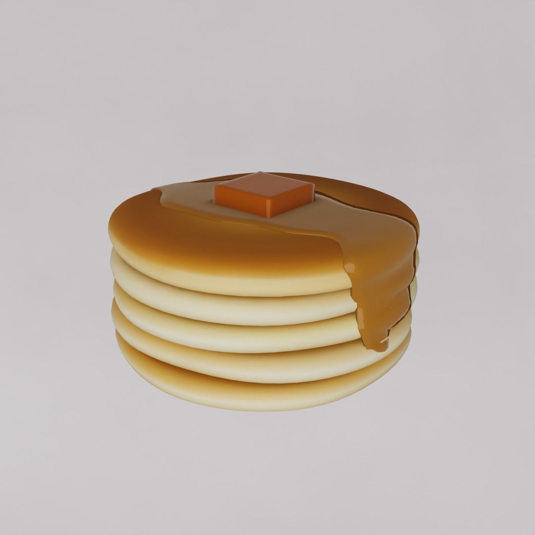 Cartoon pancake 3D model | CGTrader