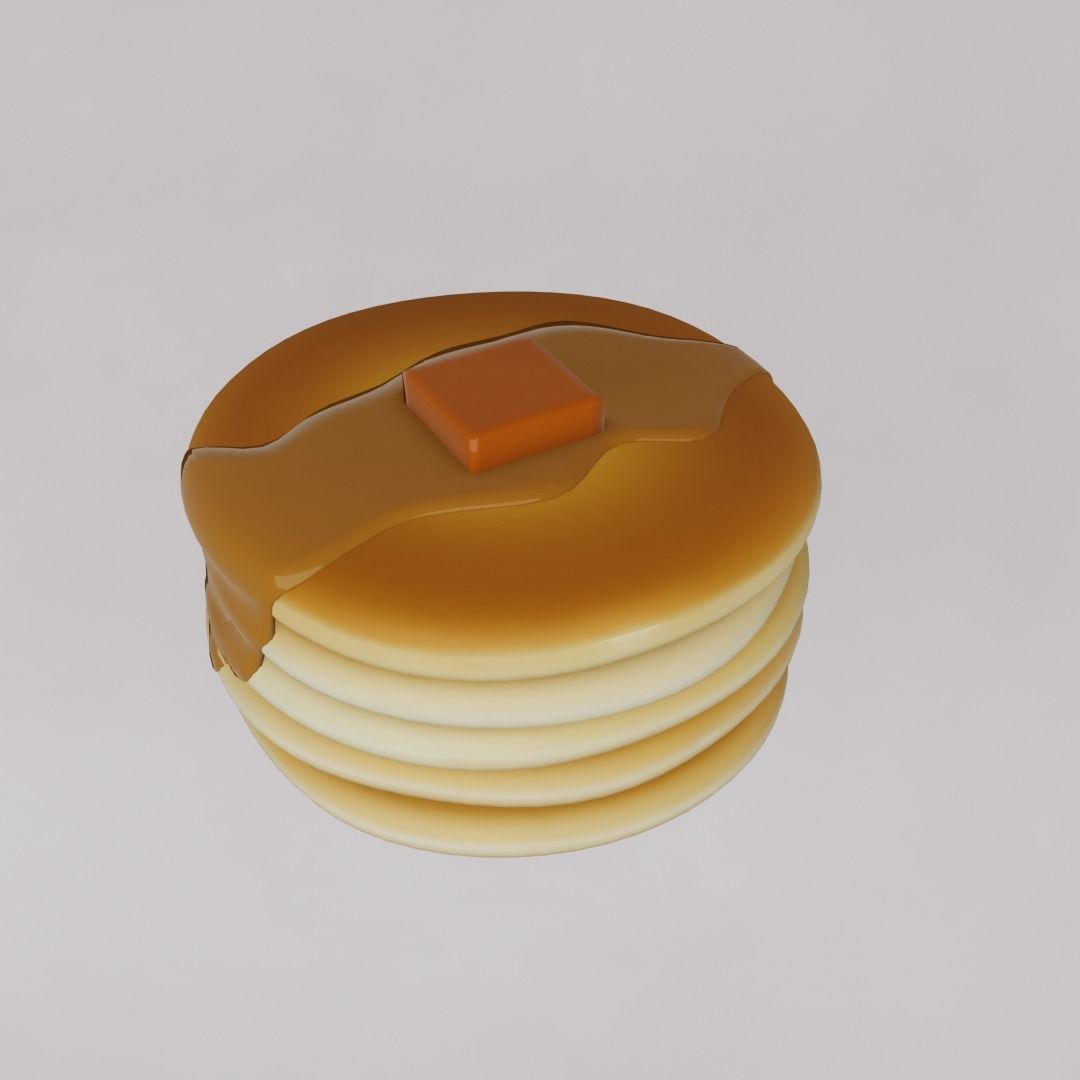 Cartoon pancake 3D model | CGTrader