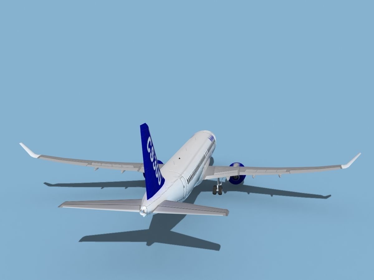 Bombardier CS300 3D model rigged | CGTrader