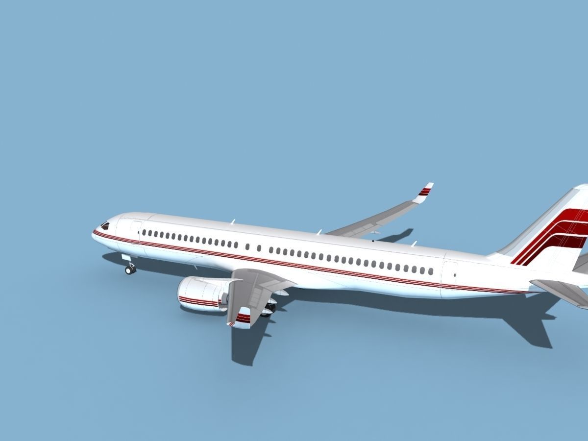 Airbus A220-300 Corporate 1 3D model rigged | CGTrader