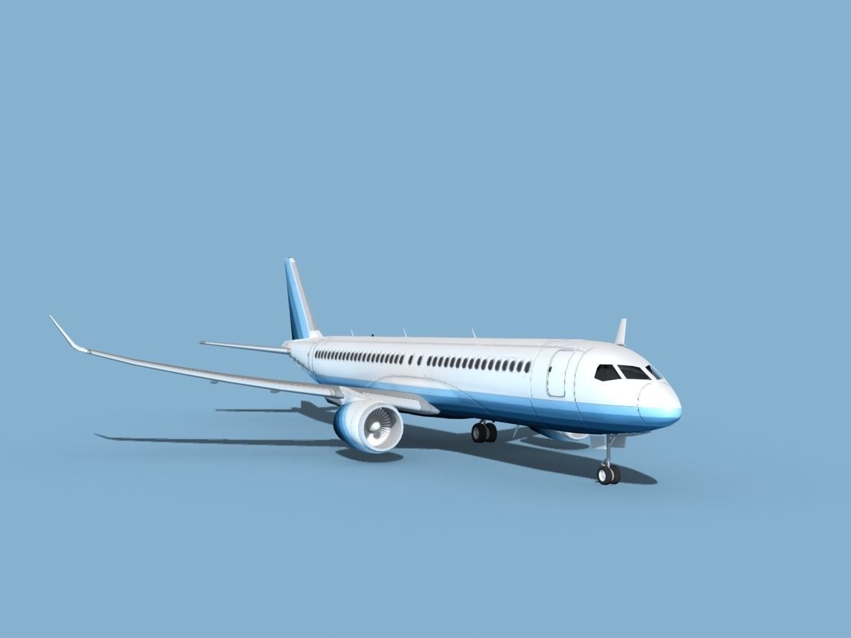 Airbus A220-300 Corporate 2 3D model rigged | CGTrader