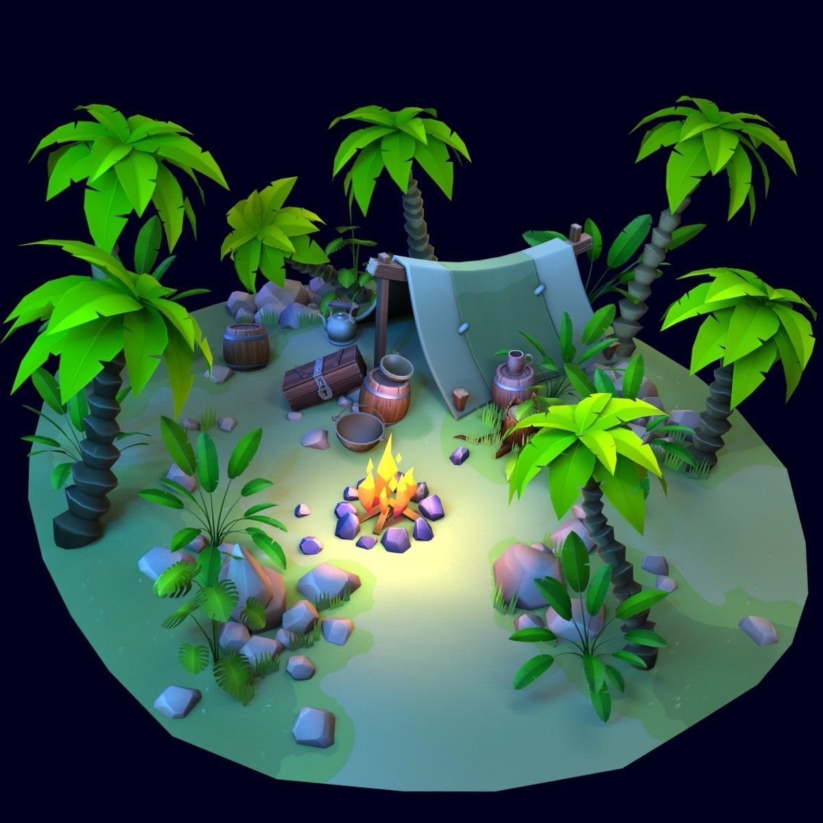 Stylized set 3D asset | CGTrader