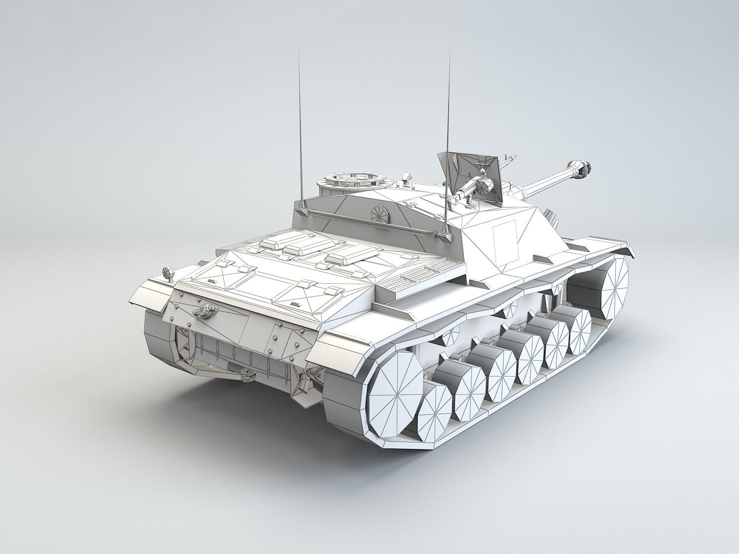 3D model Low Poly Stug III Ausf G Early assault gun VR / AR / low-poly ...