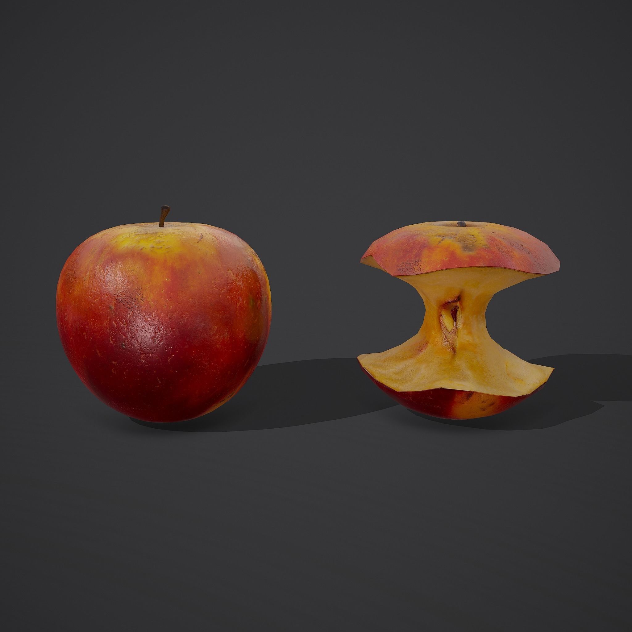 3D Model Collection Apple and Apple Core VR / AR / low-poly | CGTrader