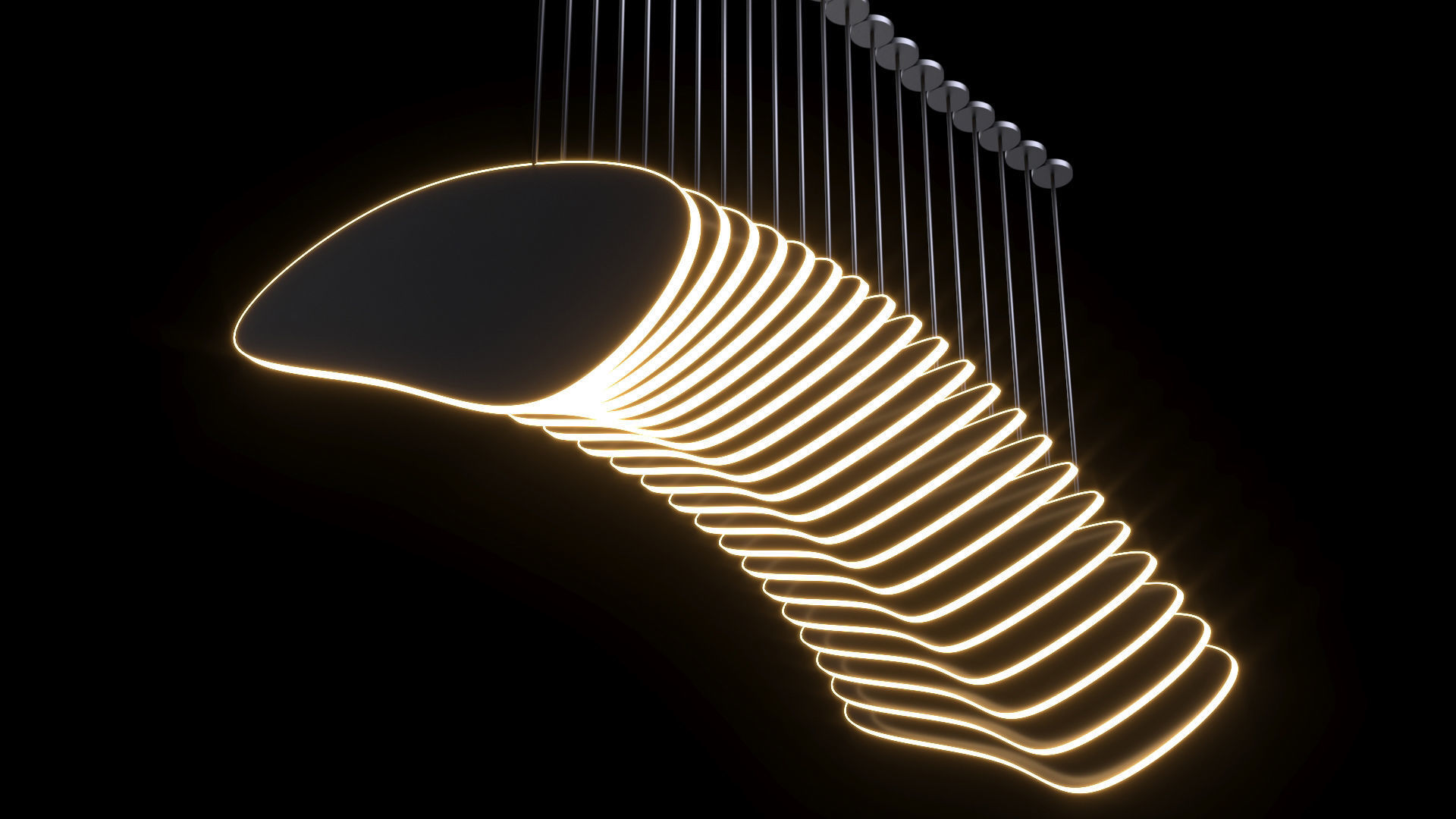 Modern Parametric Chandelier 3D model | CGTrader