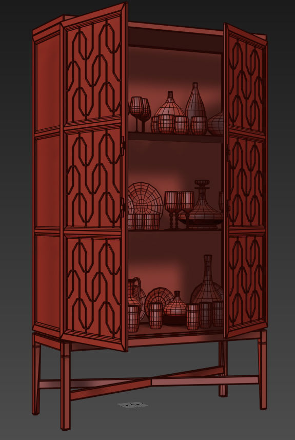 Showcase Ensemble Display Cabinet by Carson 3D model | CGTrader