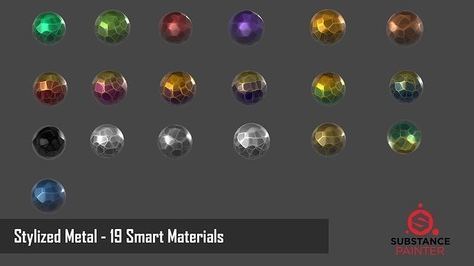 Stylized Metal - 19 Smart Materials Texture | CGTrader