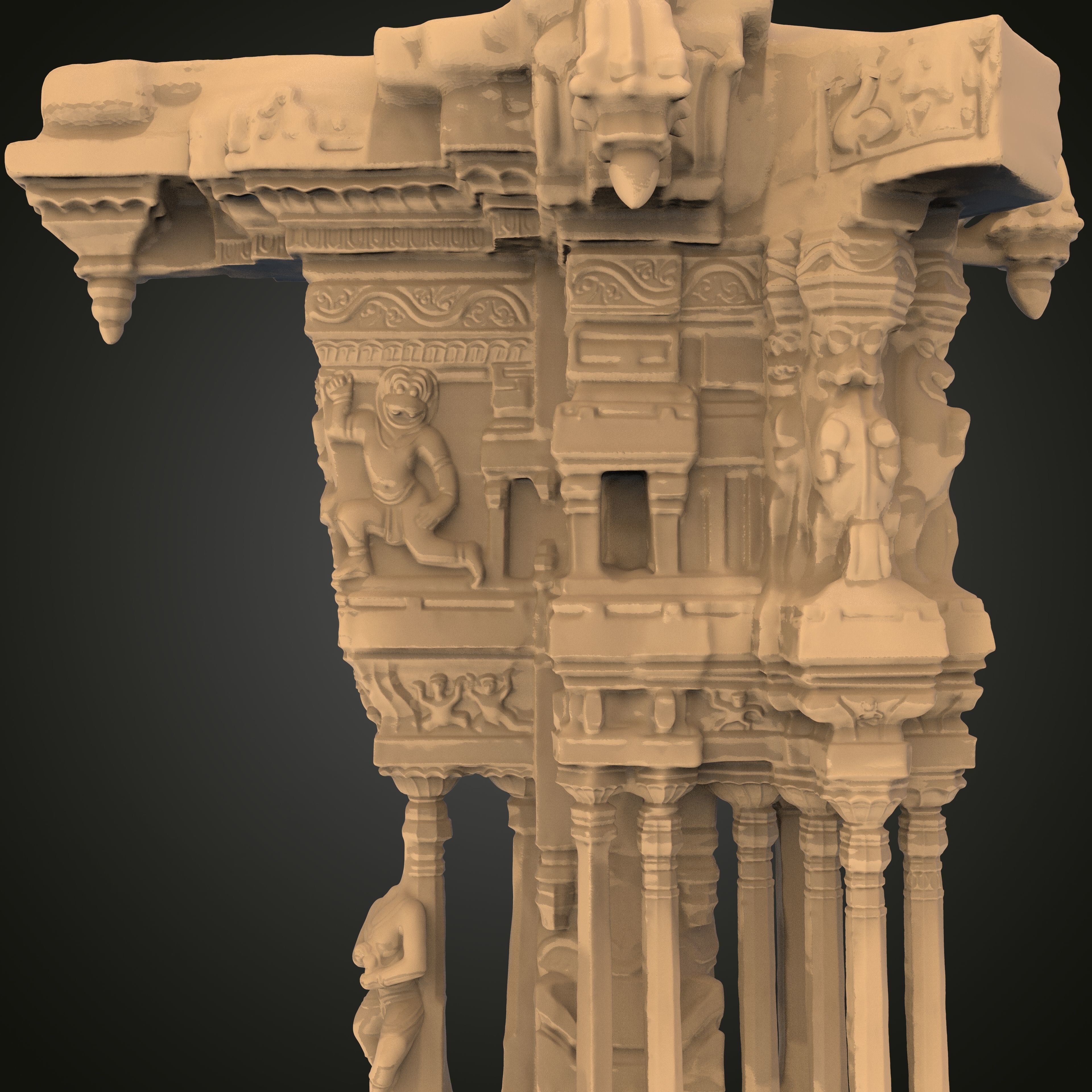 Musical Pillar Hampi replica 3D model 3D printable | CGTrader