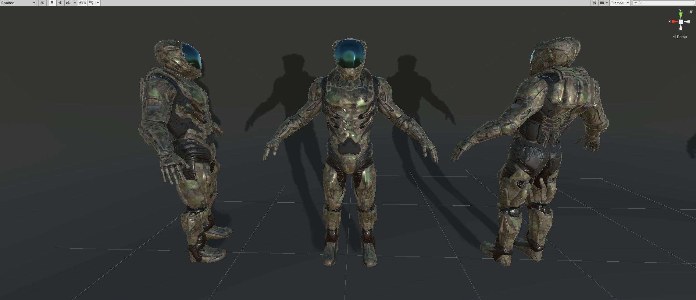 3D model cyborg soldier v3 unity5 VR / AR / low-poly | CGTrader