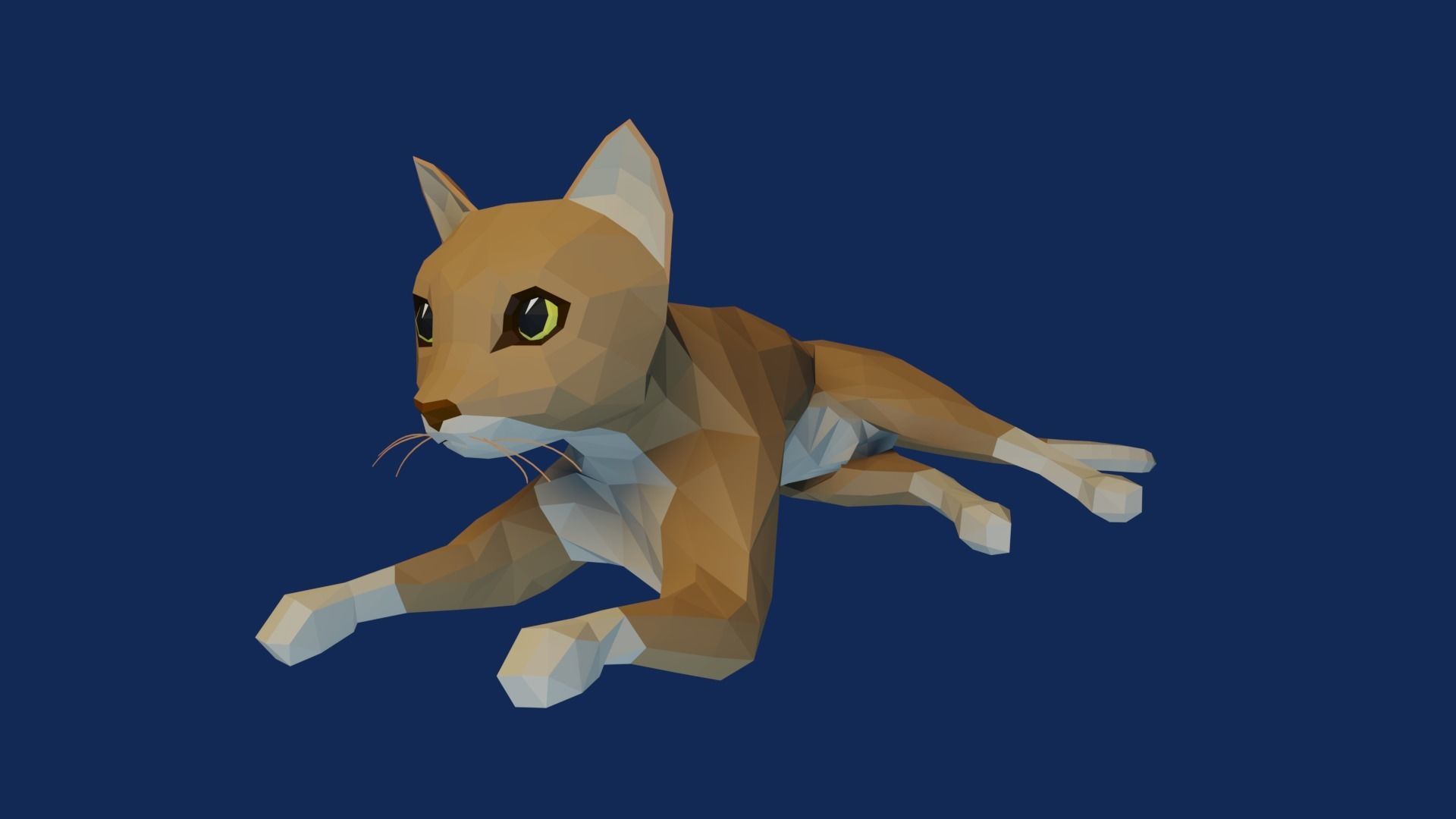 3D model Low Poly Cat VR / AR / low-poly | CGTrader