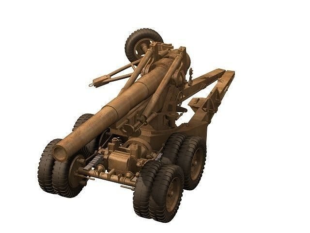3D model Howitzer M115 203 FOUR POLYGON STEPS VR / AR / low-poly | CGTrader
