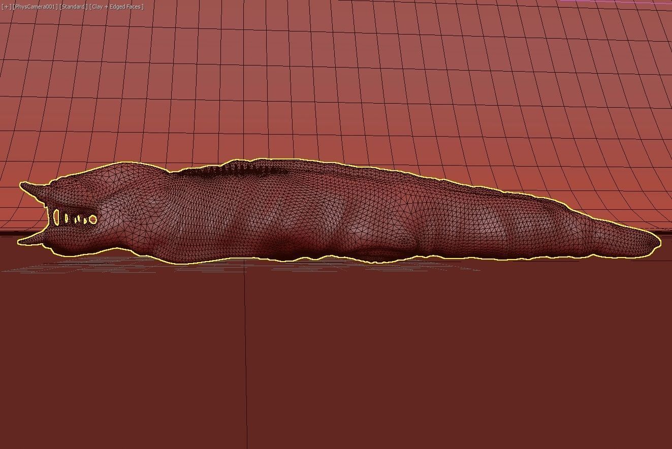 Worm monster 3D model rigged | CGTrader